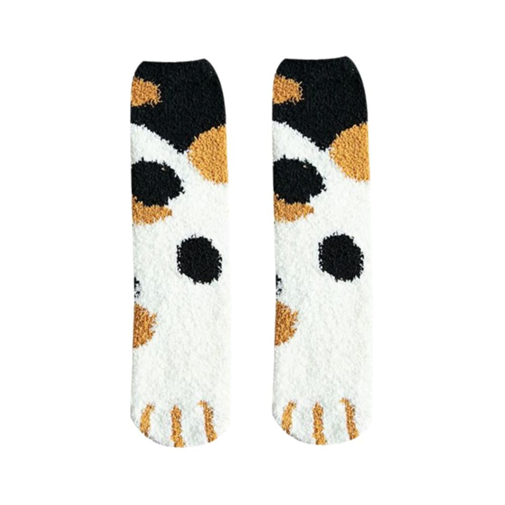 1 Pair Warm Winter Sos Girls Cat Paws Cute Thi Slp Hot Floor Warm P8Z3 ...