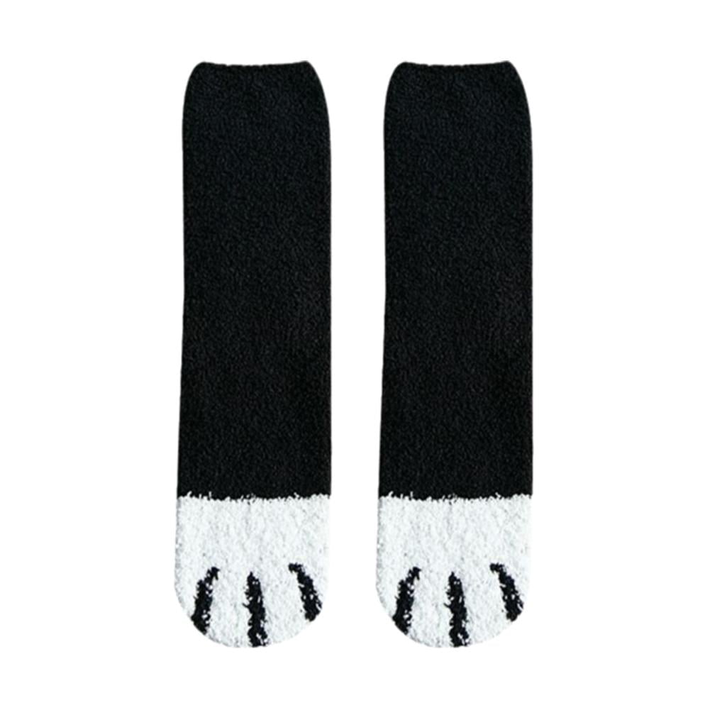 1 Pair Warm Winter Sos Girls Cat Paws Cute Thi Slp Warm Hot Floor G3C5 ...