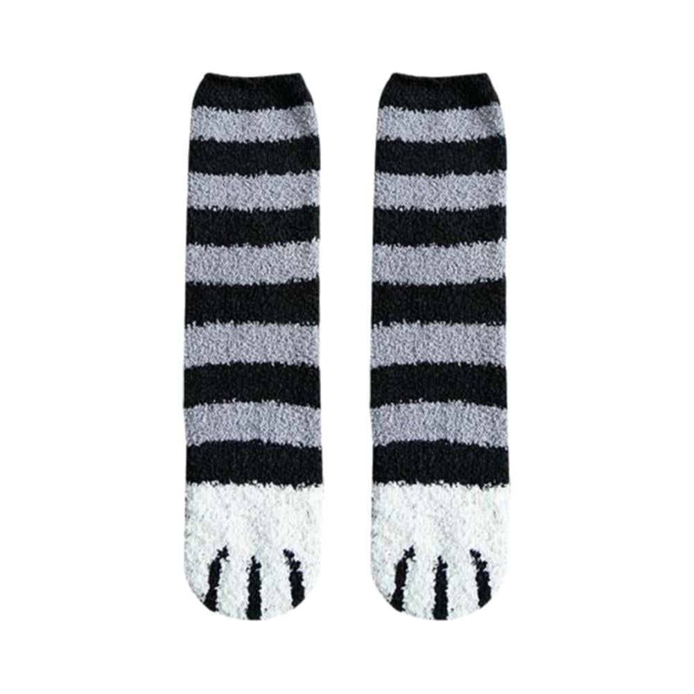 1 Pair Warm Winter Sos Girls Cat Paws Cute Thi Slp Warm Hot Floor Y7L6 ...