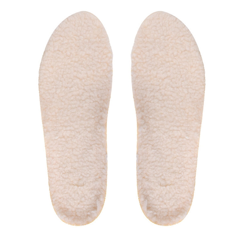1 Pair Warm Wool Insoles Winter Shoe Cushion Comfortable Thickened ...
