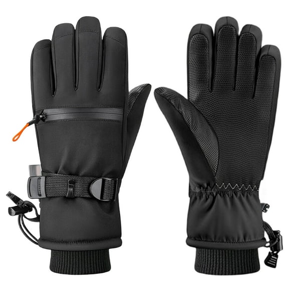 1 Pair Water Resistant Warm Ski Gloves Feature Multi Layer Locking ...