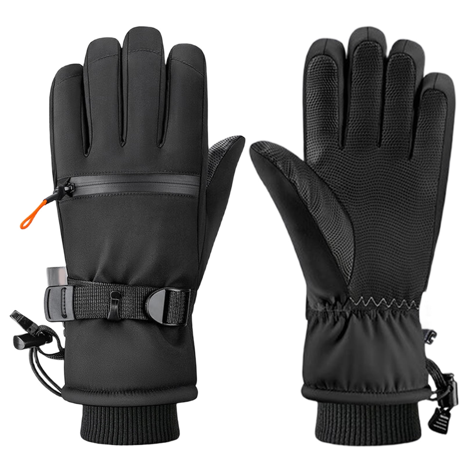 1 Pair Water Resistant Warm Ski Gloves Feature Multi Layer Locking ...