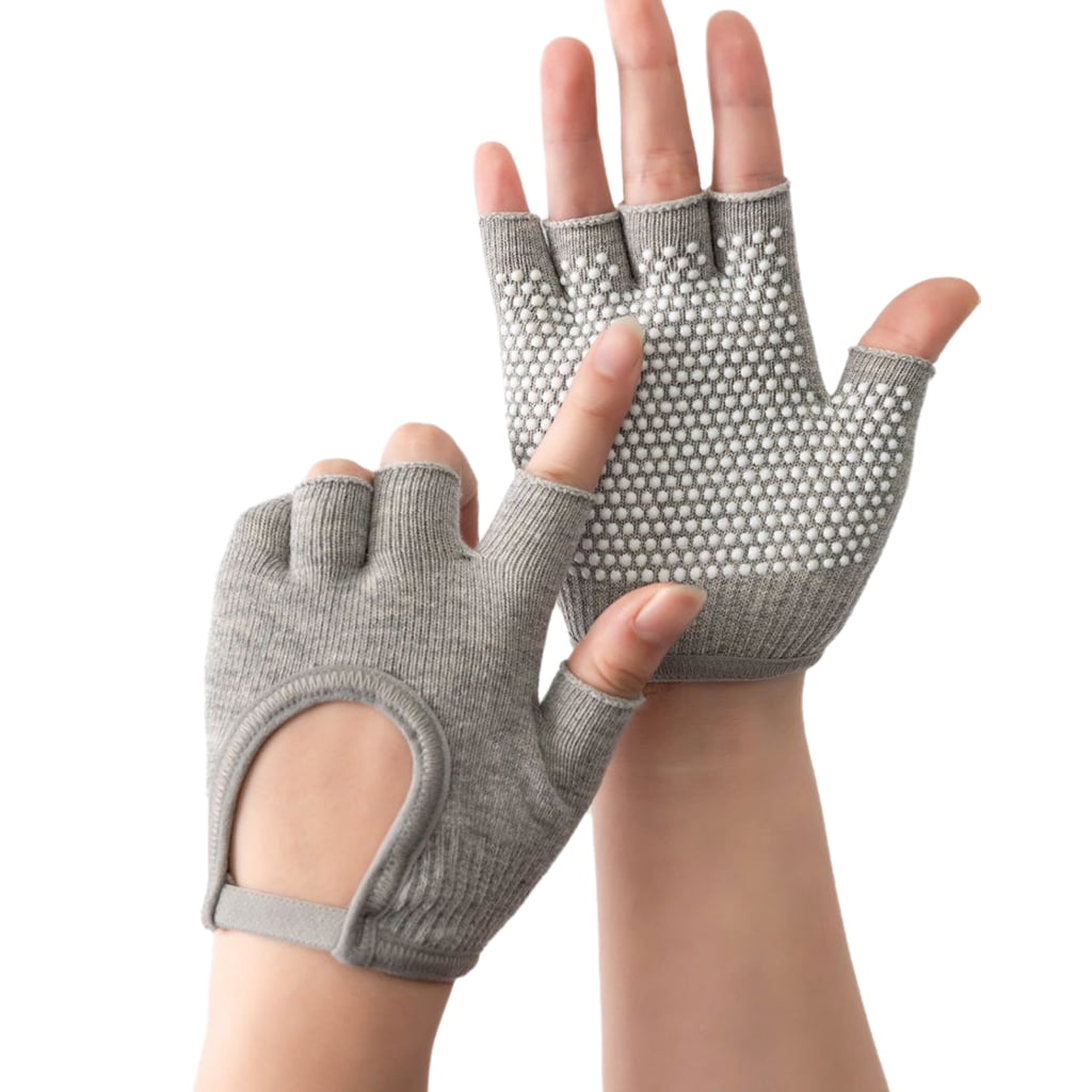 1 Pair Weightliftings Glove Women Silicone Antislip Glove Five Finger ...