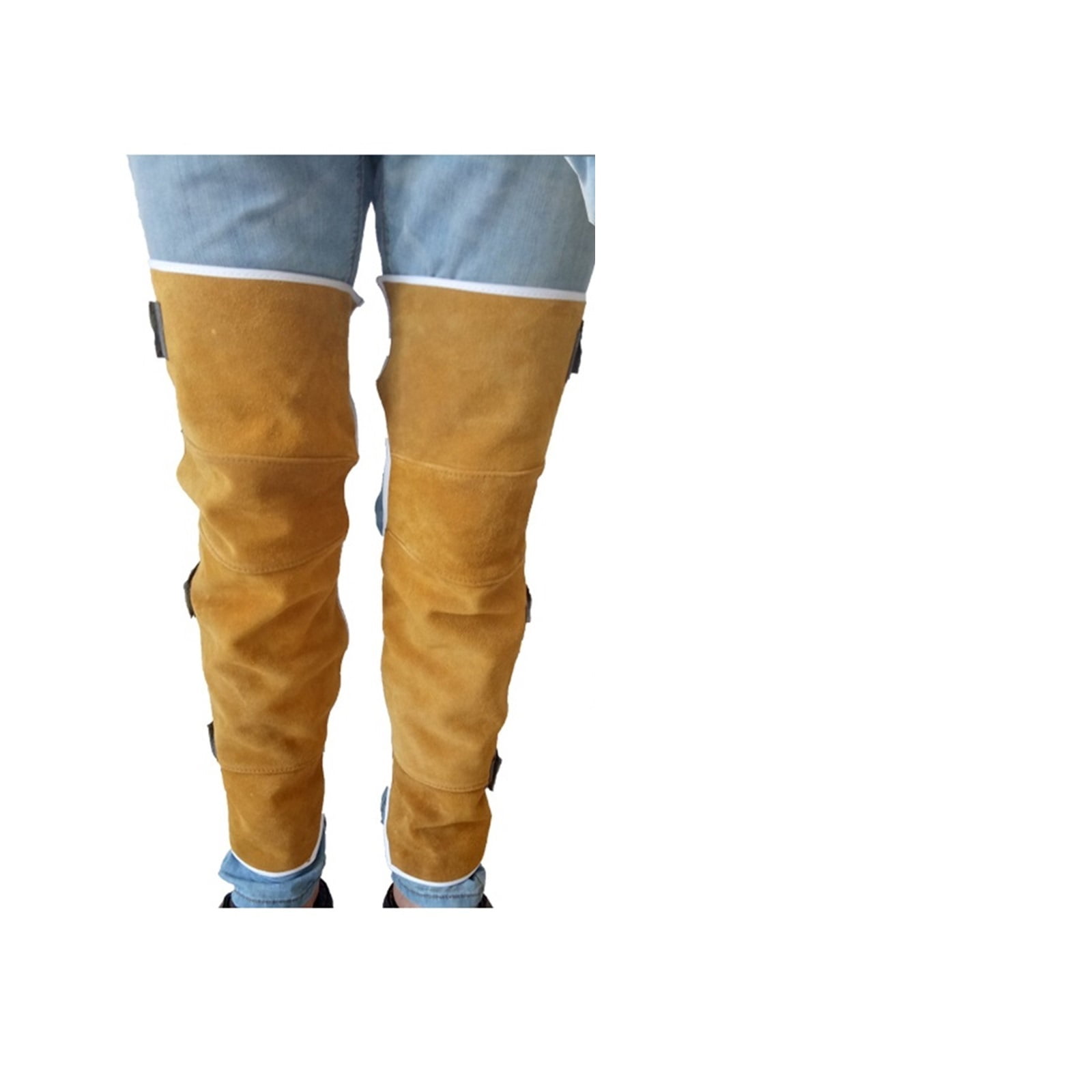 1 Pair Welder Foot Cover Leather Welding Spats Protective Shoes Feet ...