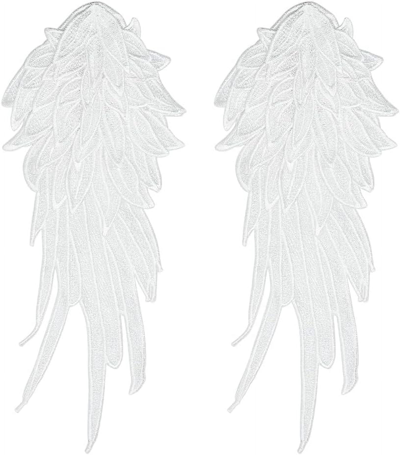 1 Pair Wings Embroidred Neckline Applique Patches Lace Flower ...