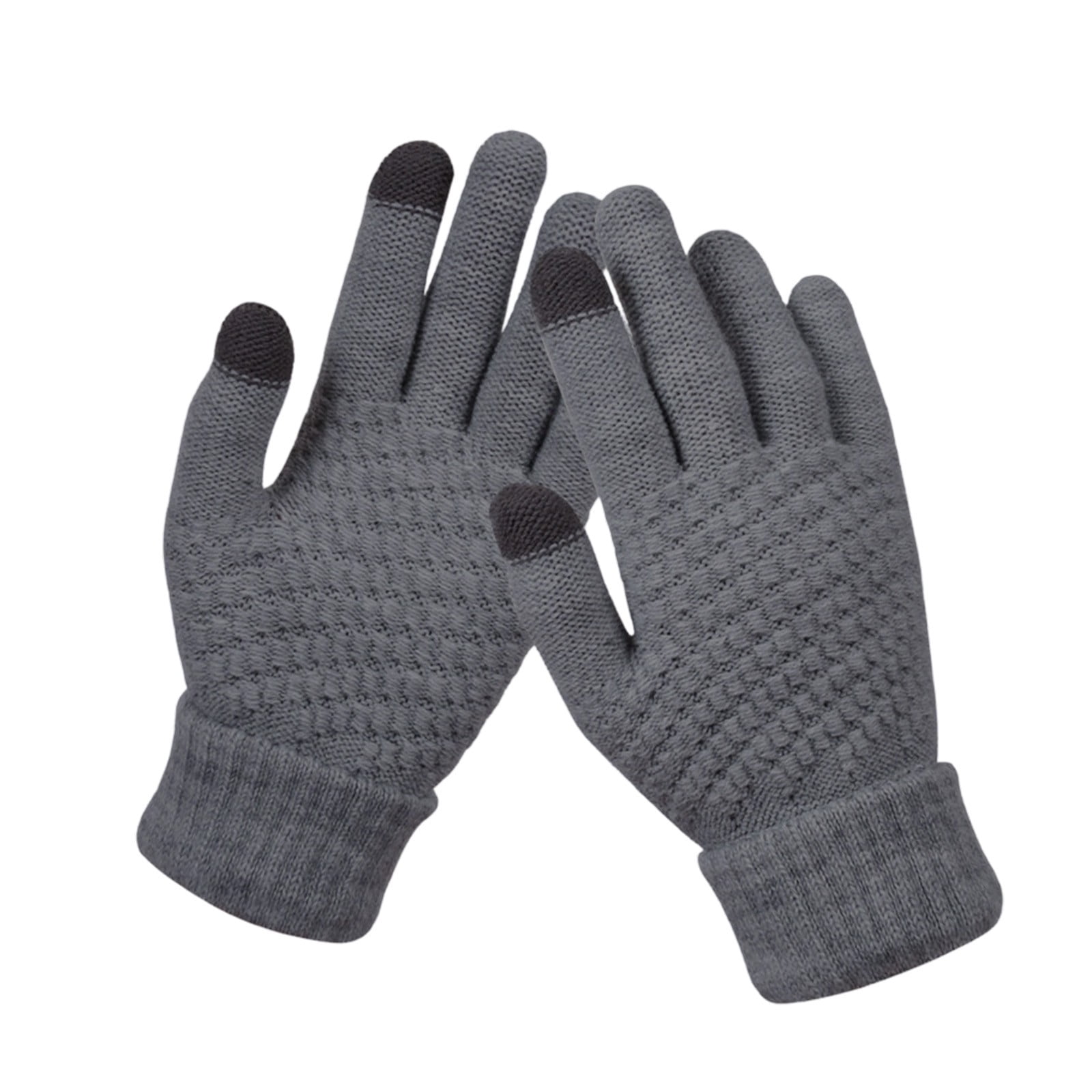 1 Pair Winter Gloves for Men Women,Insulated Knit Thermal Gloves,Women ...