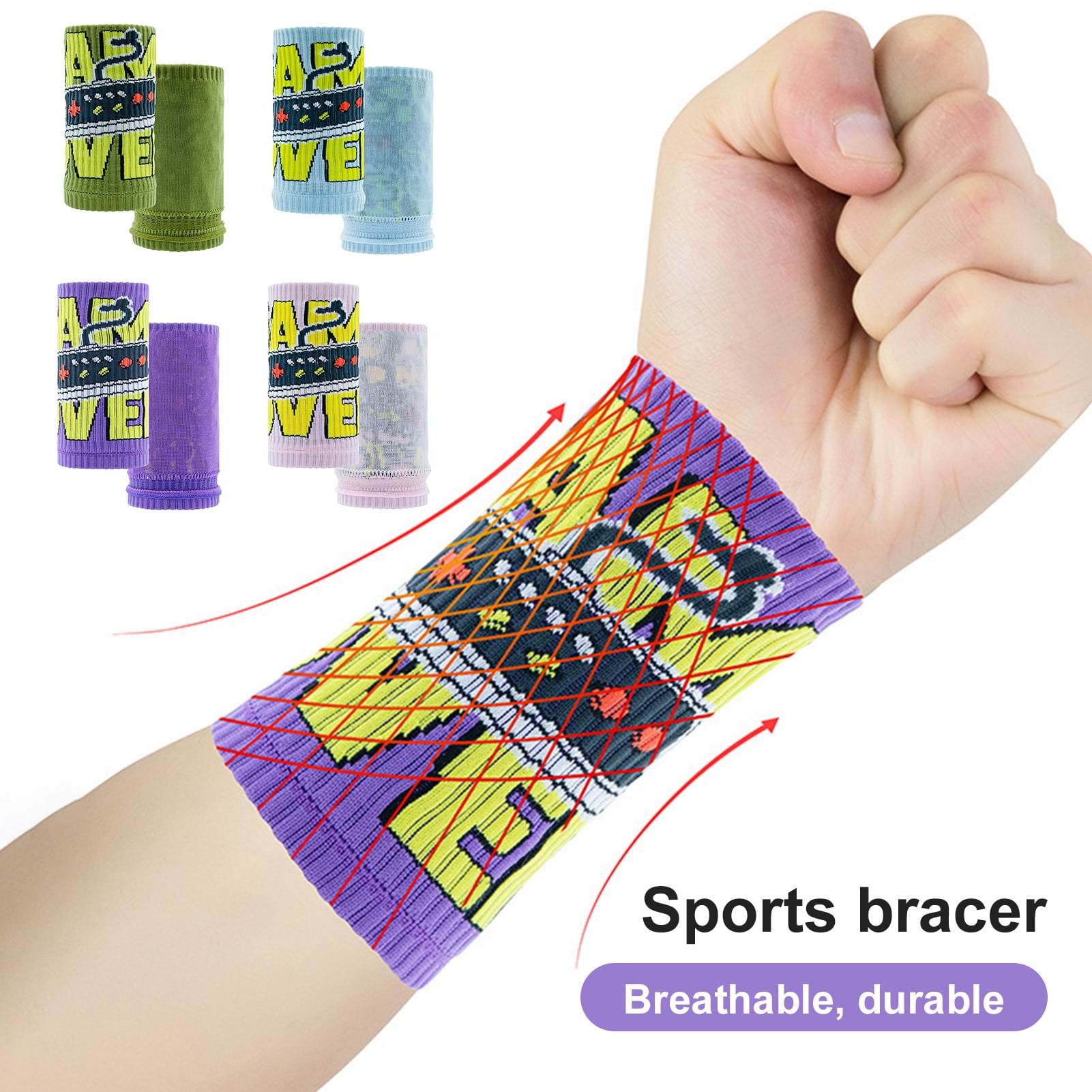 1 Pair Wrist Guards Ergonomic Non-slip Good Elasticity Breathable Cozy ...