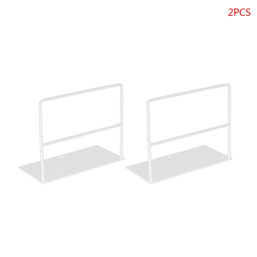 1 Pair Wrought Iron Bookends Book Support Simple Desktop Office ...