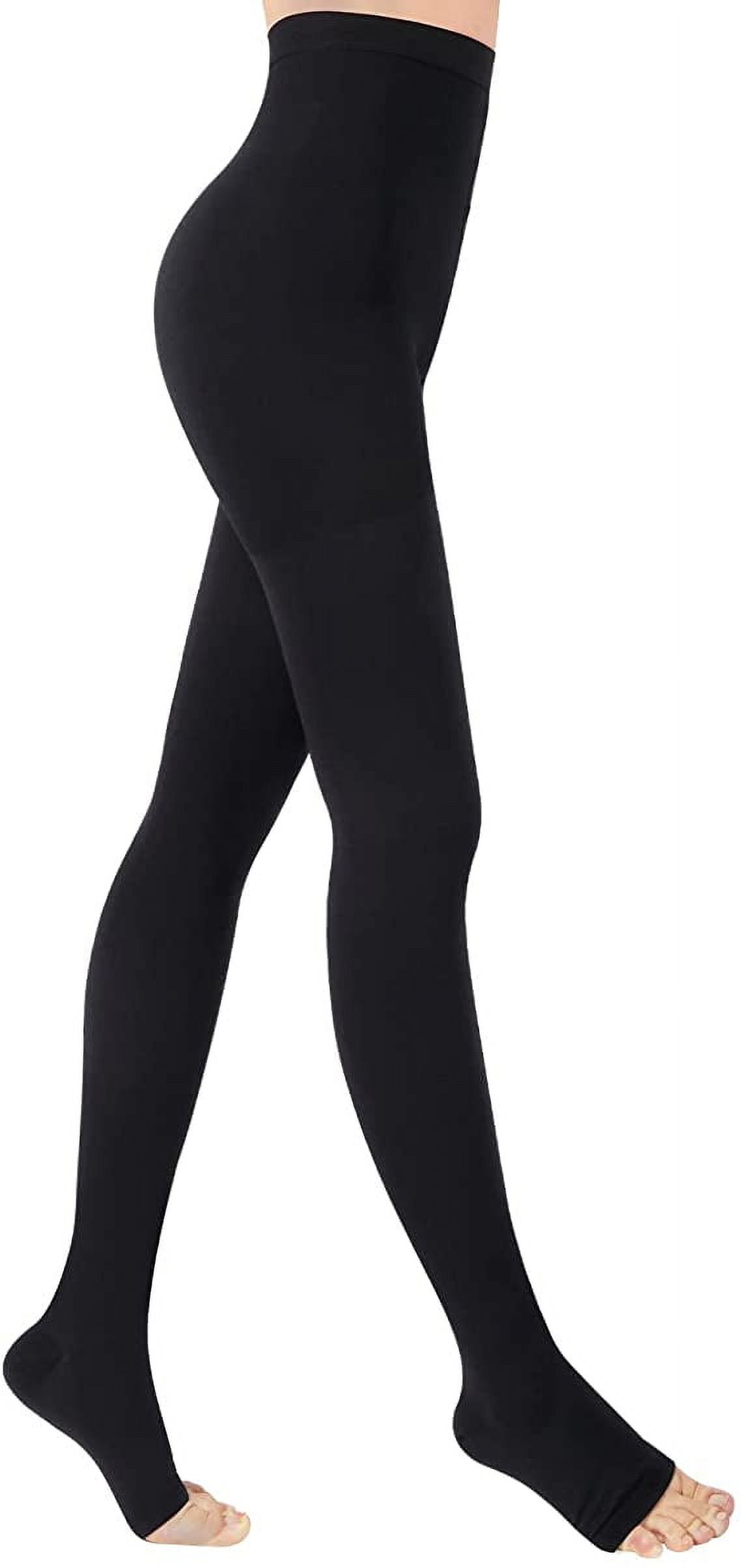 Wukang Compression Stockings for Women and Men, Black, 20-32mmHg, Nylon ...