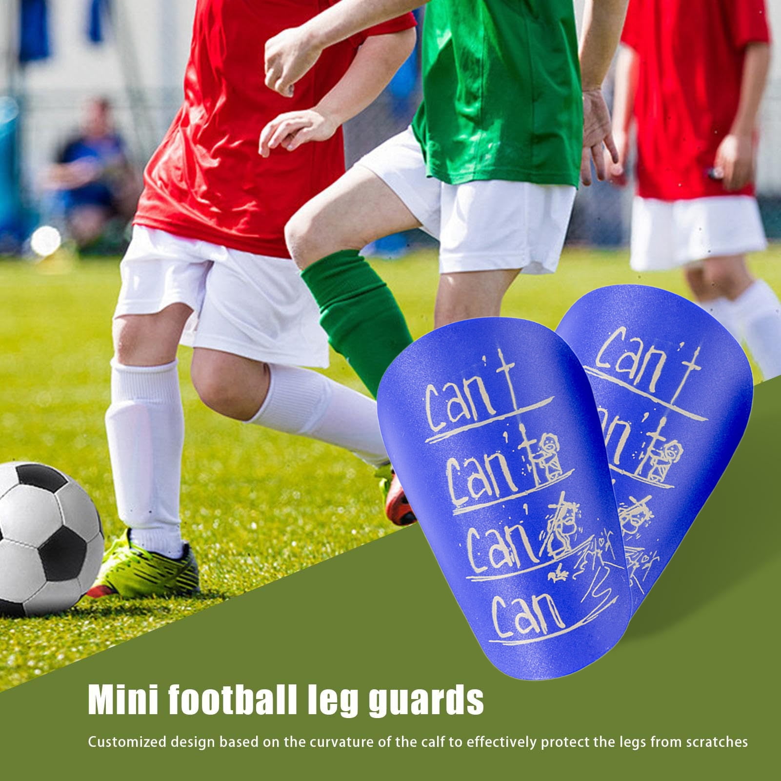 1 Pair Youth Football Shin Pads Lightweight Leg Guards Shockproof ...