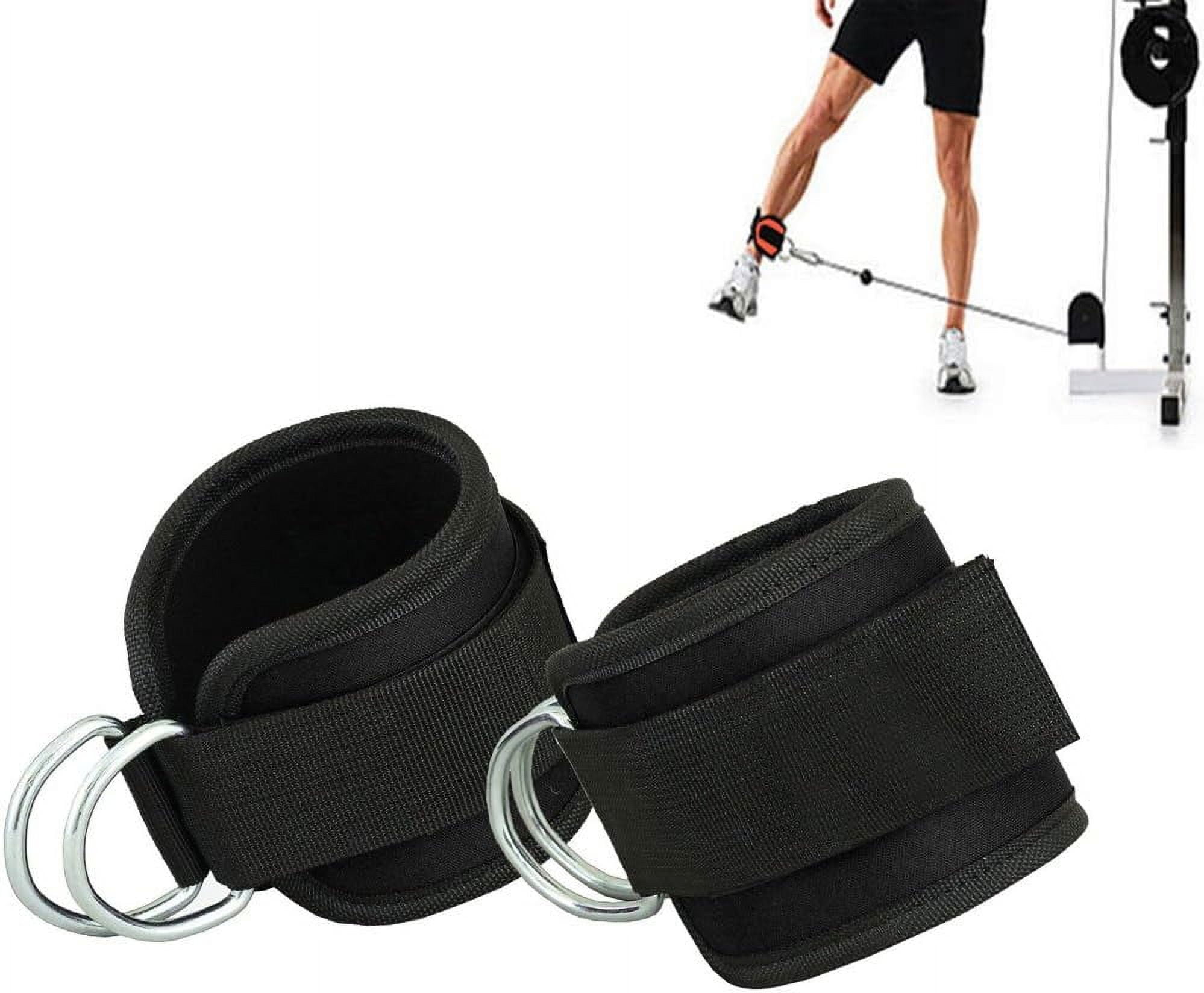 1 Pair of Adjustable Double D-Ring Ankle Straps for Attaching to ...