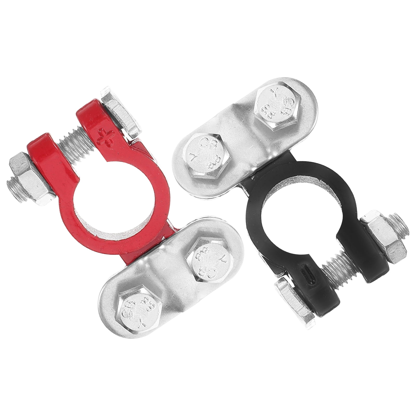 1 Pair of Car Battery Terminal Connectors Positive and Negative Clip ...