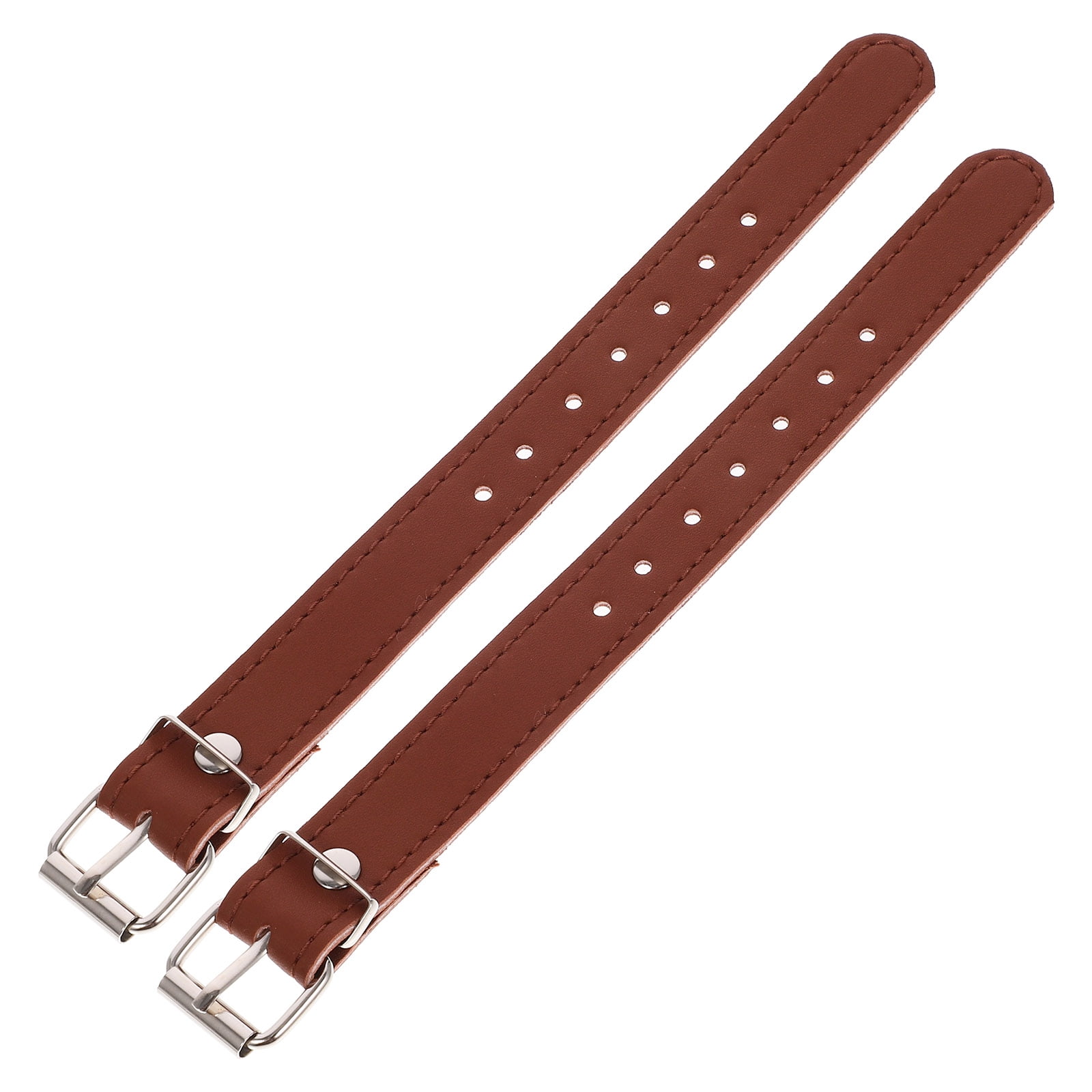 Raindrops Brown PU Bike Basket Strap for Electric Bicycle Fixing 1Pair ...