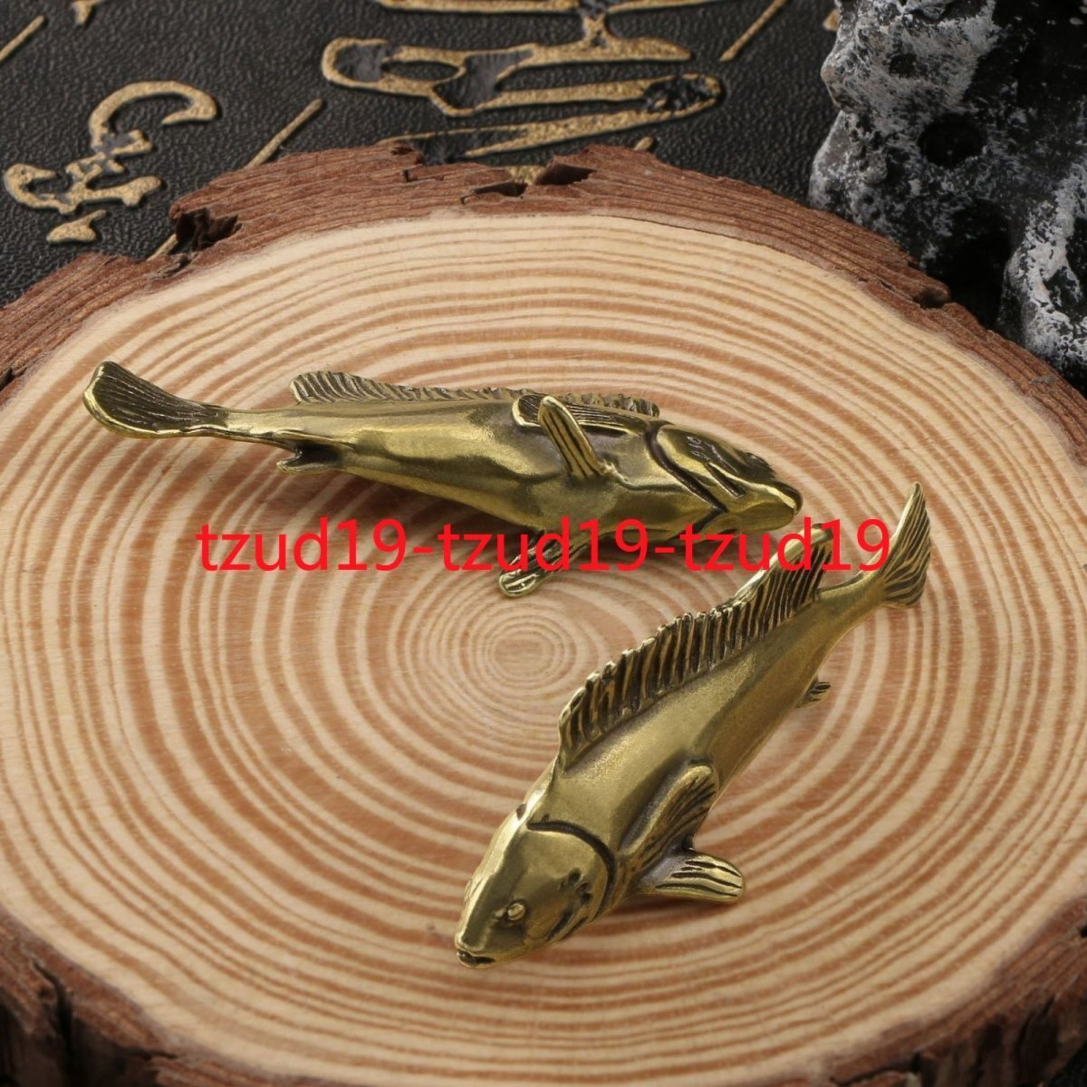 1 Pair of Handmade Pure Copper Ornamental Wealth Fish Antique and ...