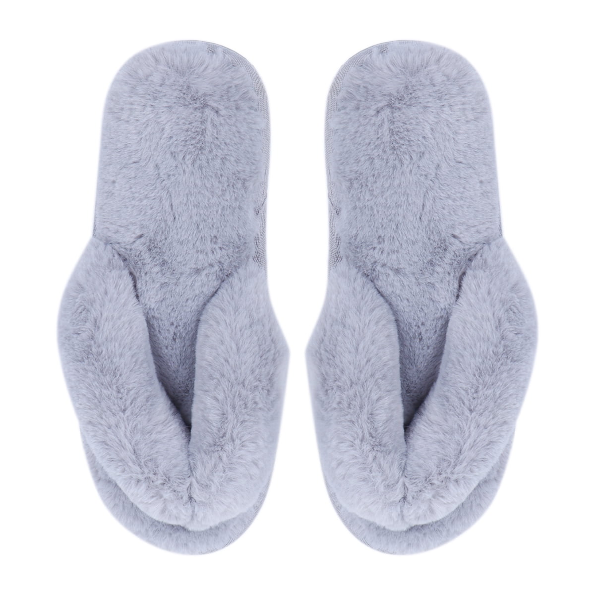 1 Pair of Home Cotton Slippers Anti-Slip Plush Flip-Flops Women Winter ...