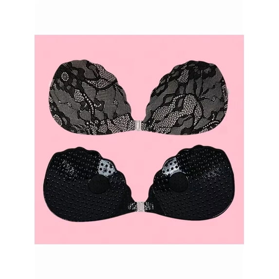 1 Pair of Lace Stick-On Bras - Invisible Self-Adhesive Nipple Covers ...