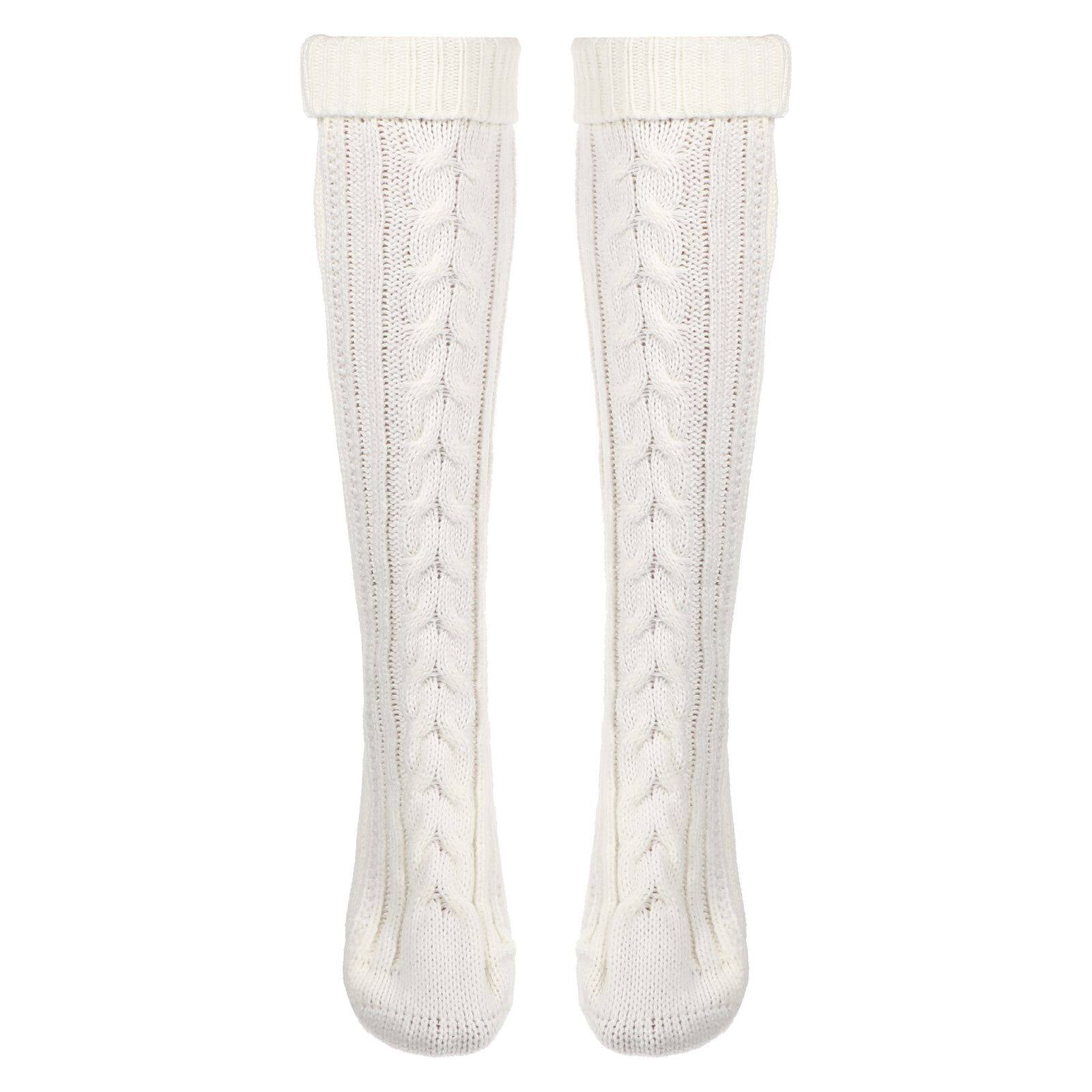1 Pair of Long Knit Socks Winter High Tube Knee Socks for Women Lady ...