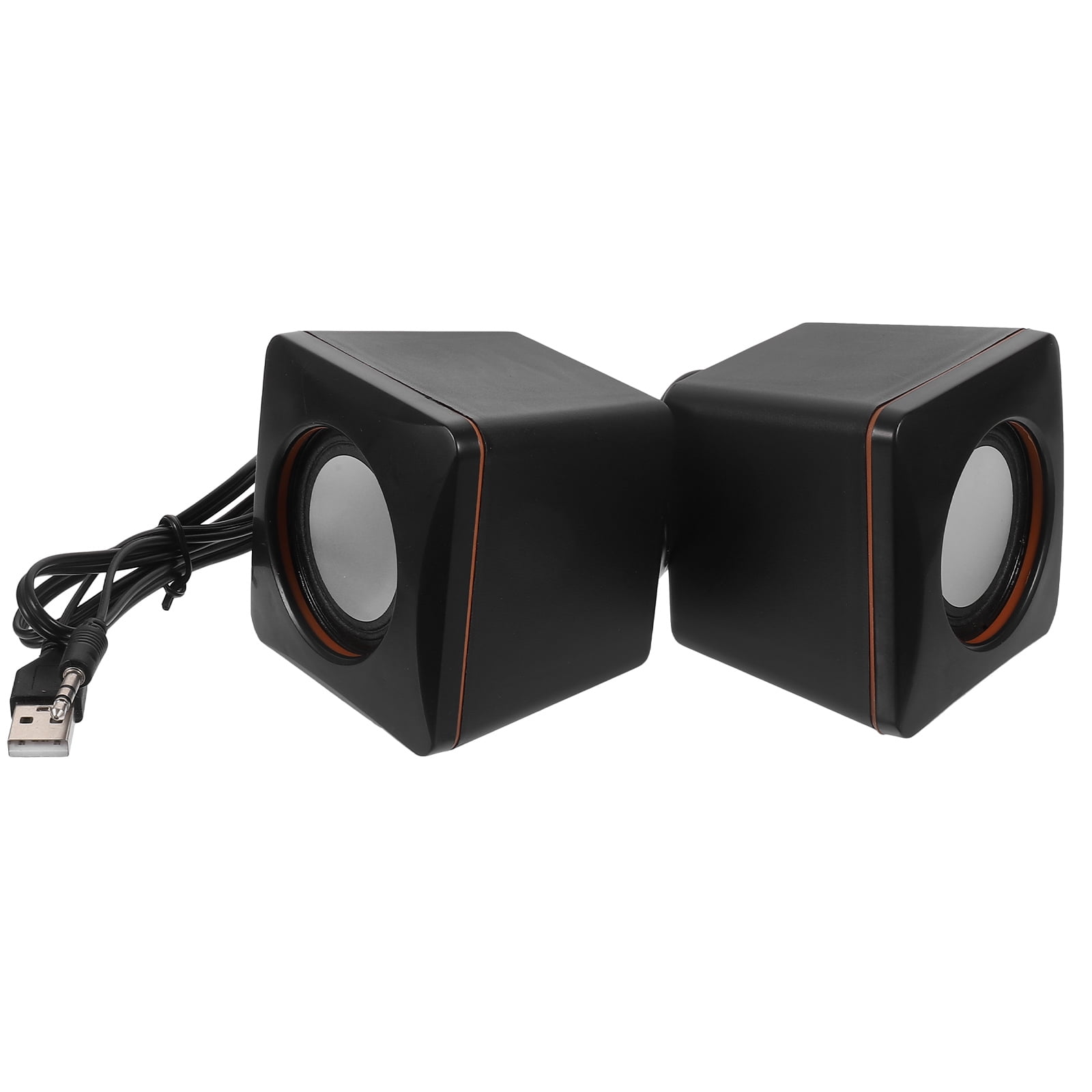 1 Pair of Mini Wired Speaker Desktop USB Computer Speaker Portable Mini ...