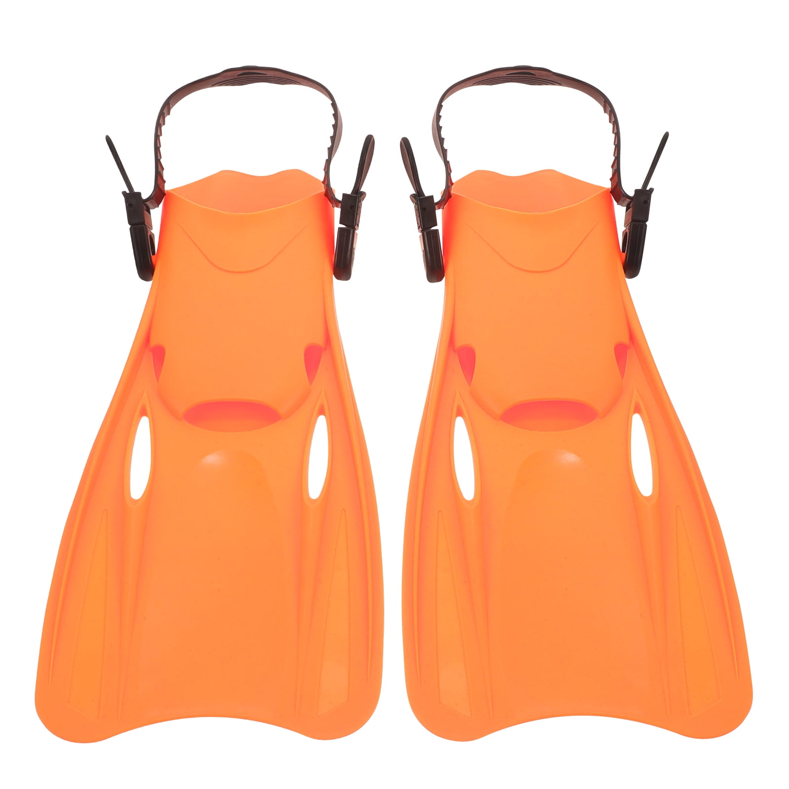 FONDOTIN Swim Training Fins for Adults, 1 Pair Orange Dive Fins with ...