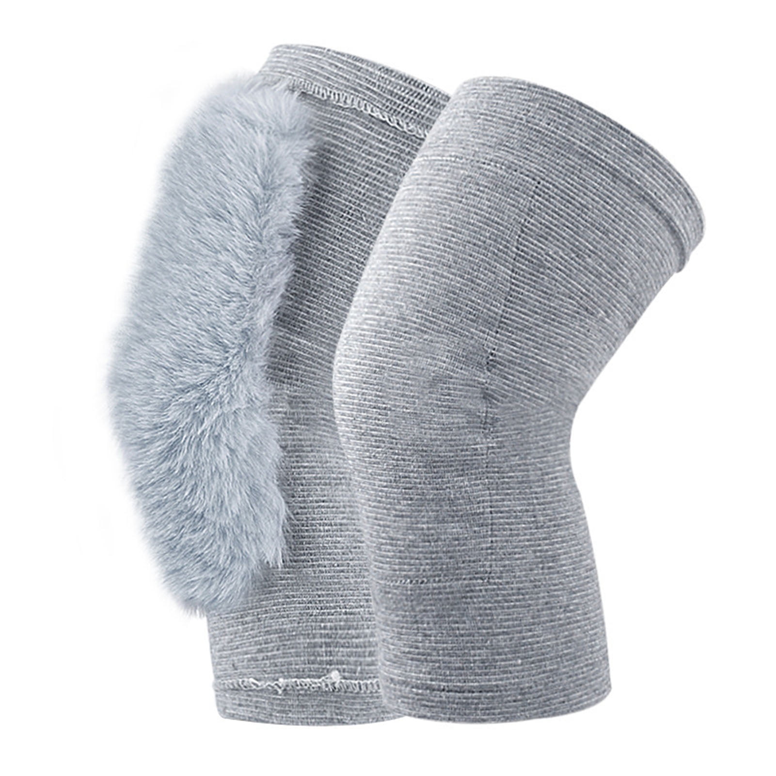 1 Pair of Thickened Fleece Knee Sleeves Winter Warmth Non-Slip High ...