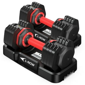 Eisenlink 80lbs Adjustable Dumbbells Pair, Quick-Lock, 5lb Increments ...