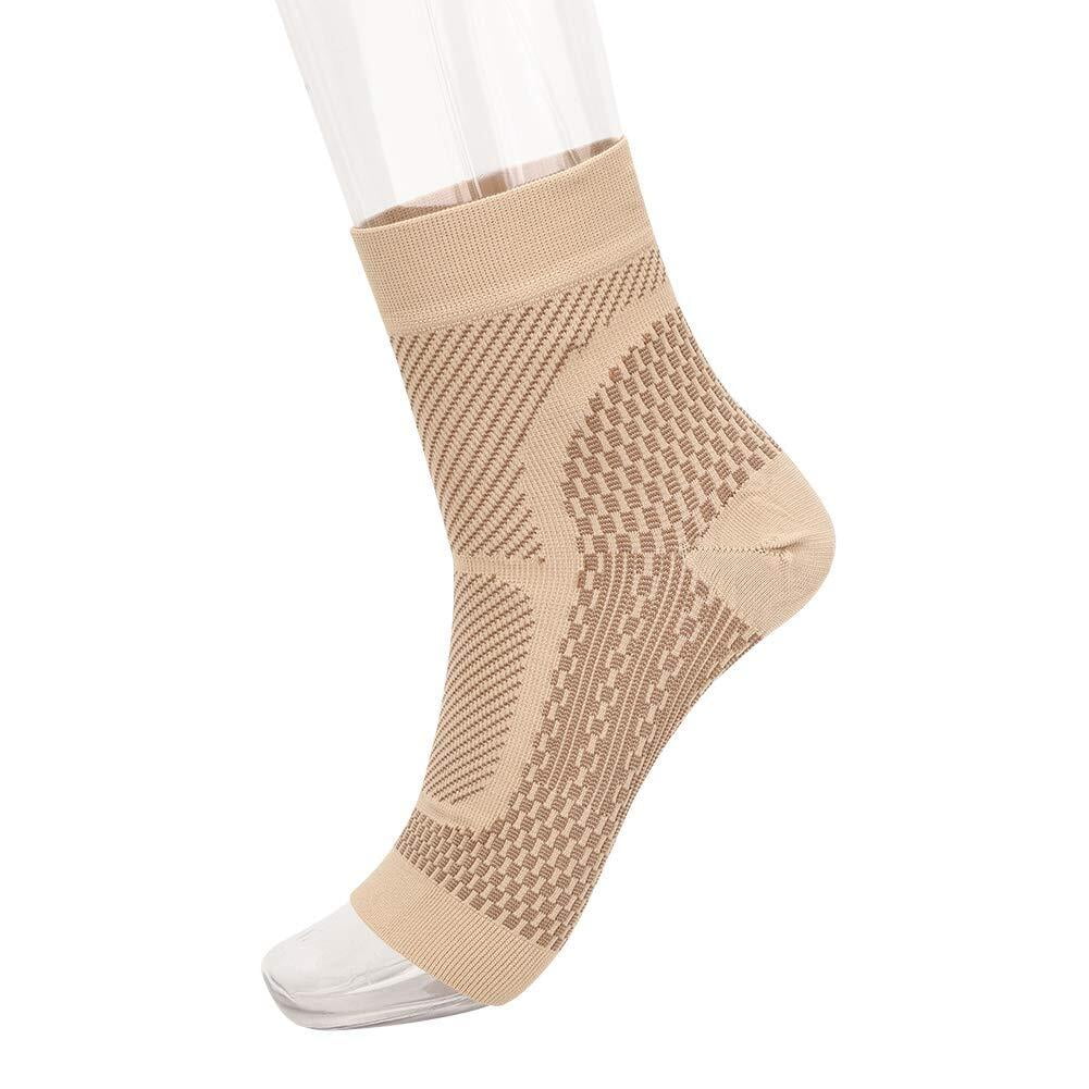 1 Pairs Ankle Brace Compression Sleeves - 8-15 mmhg Open Toe ...