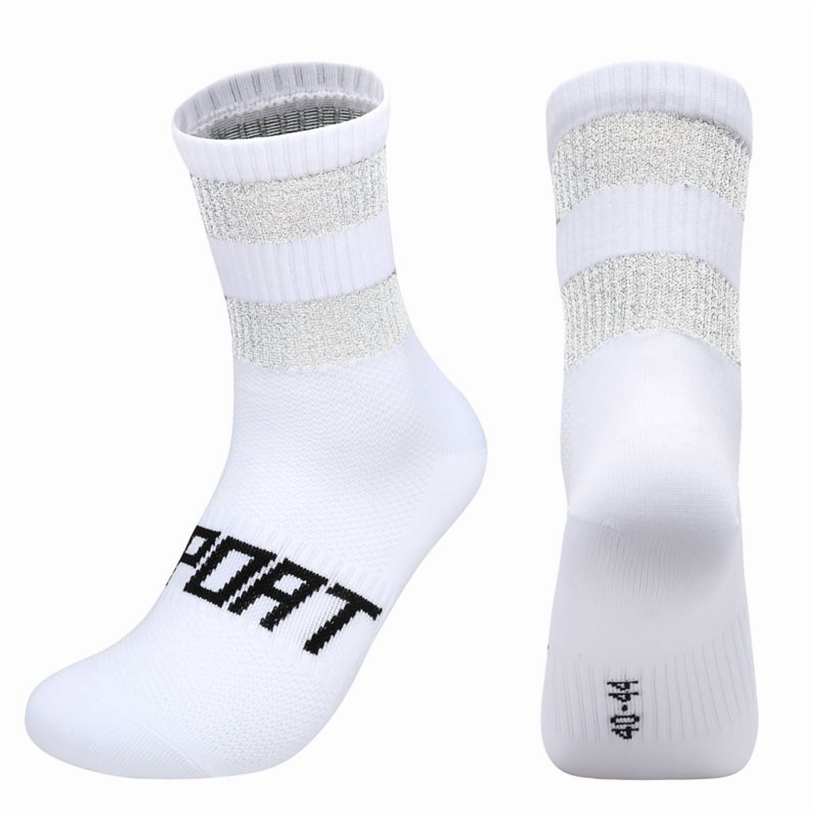 1 Pairs Cycling Socks for Men Compression Athletic Crew Socks ...