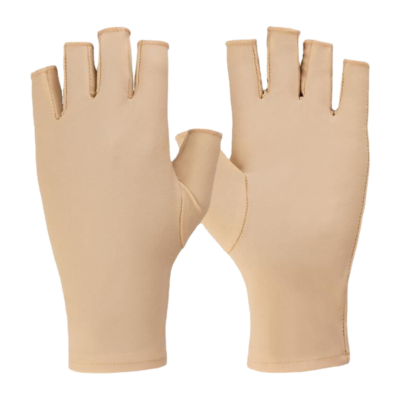 1 Pairs Elderly Skin Thin Protector Gloves Tone Fingerless Gloves ...