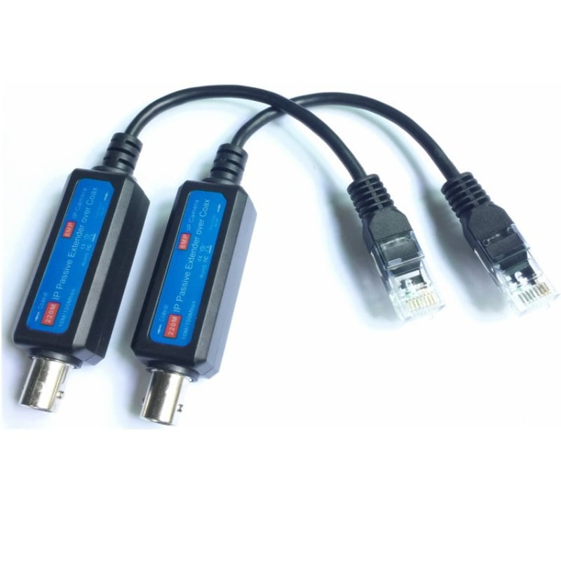 1 Pairs IP Camera Ethernet Twisted Passive Extender Transmitter Coaxial ...