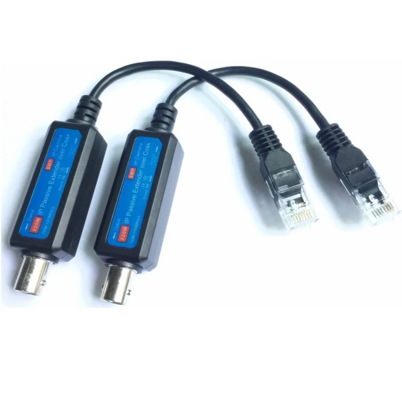 1 Pairs IP Camera Ethernet Twisted Passive Extender Transmitter Coaxial ...