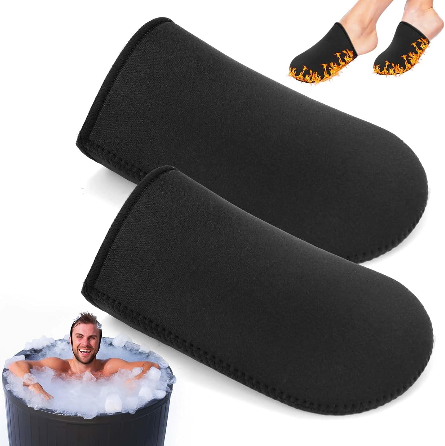 1 Pairs Ice Bath Toe Covers, Neoprene Toe Socks, Cold Plunge Tub ...