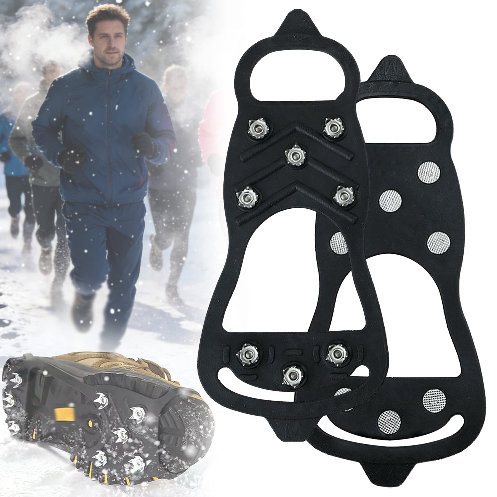 1 Pairs Ice Spikes for Shoes,Non Slip Gripper Spike,Ice Traction Cleats ...