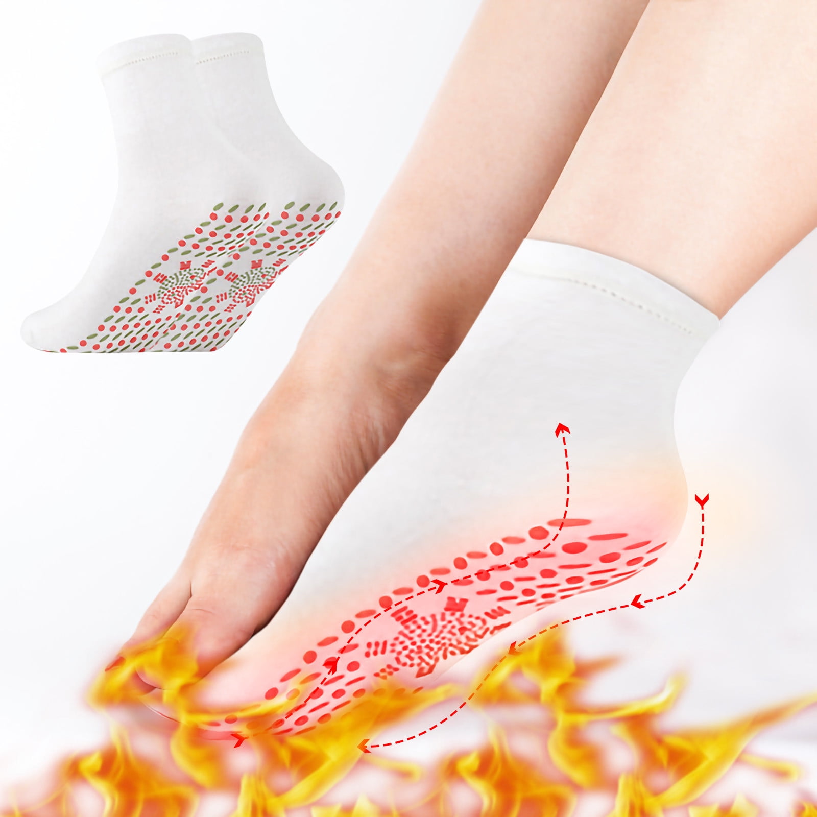 1 Pairs Tourmaline Thermal Circulation self-Heating Socks - Tourmaline ...