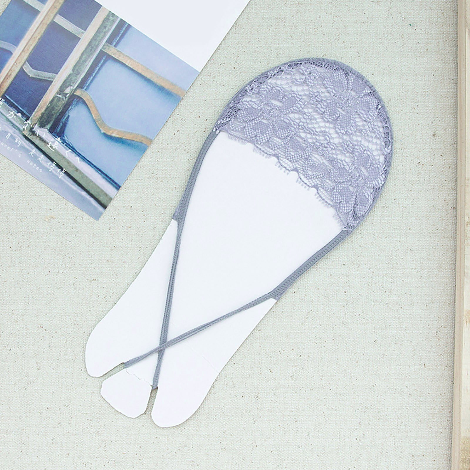 1 Pairs Women's Ballerina Socks Solid Non Socks Lace Splice Socks Boat ...