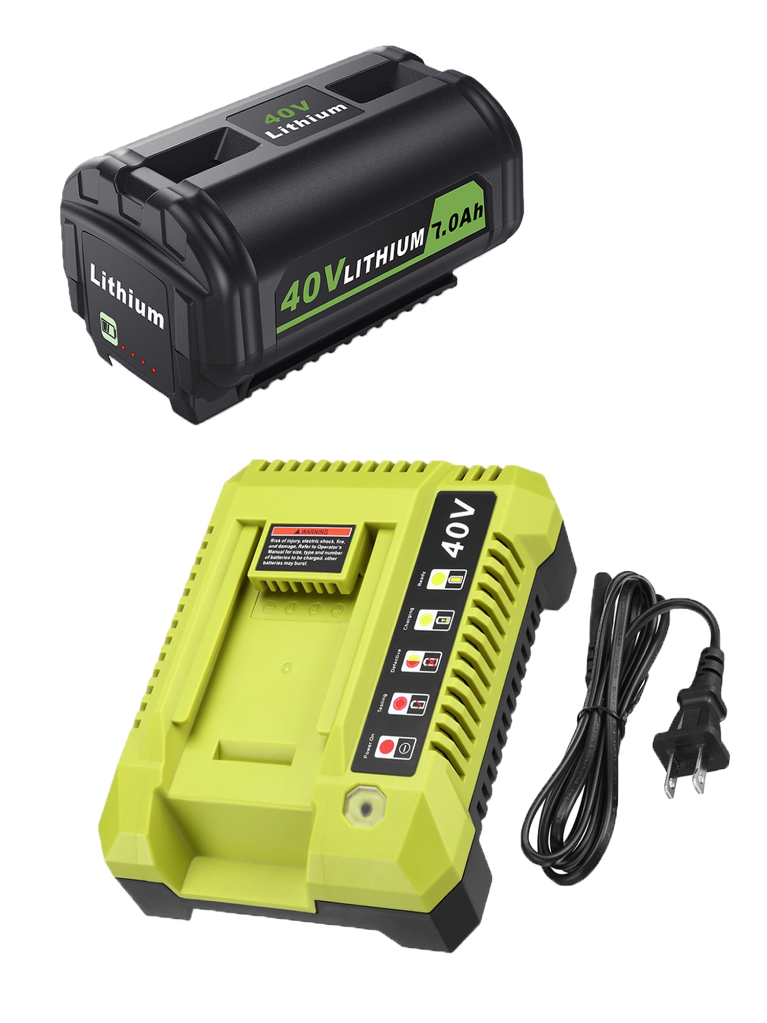 1 Pak 7.0Ah 40V OP4026 Lithium Battery + OP401 Rapid Battery Charger ...