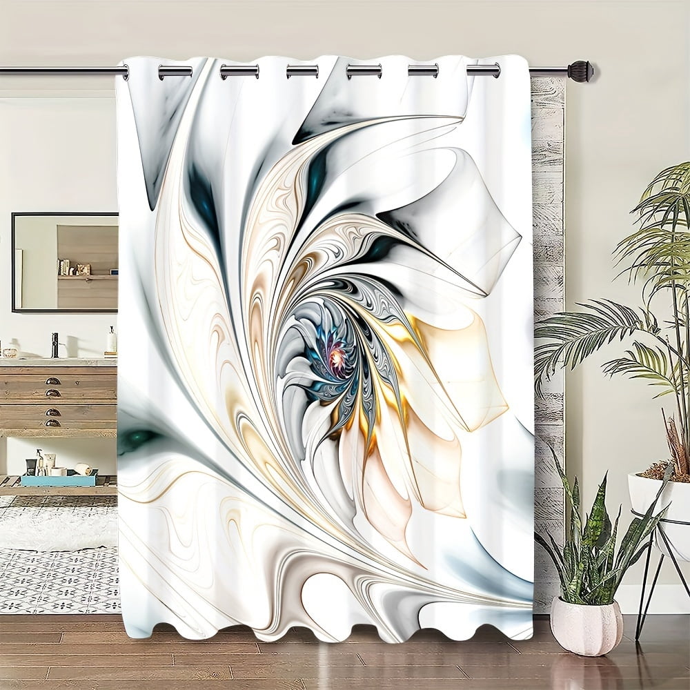 1 Panel Butterfly Dragonfly Flowers Curtain Digital Printed Grommet Top ...