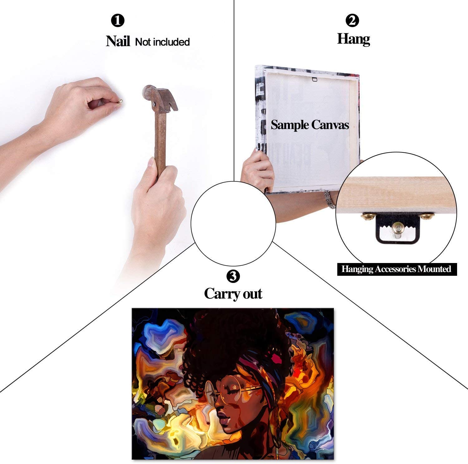 --1-Panel-Chill-American-Girl-Wall-Art-African-Beauty-Poster-Picture ...