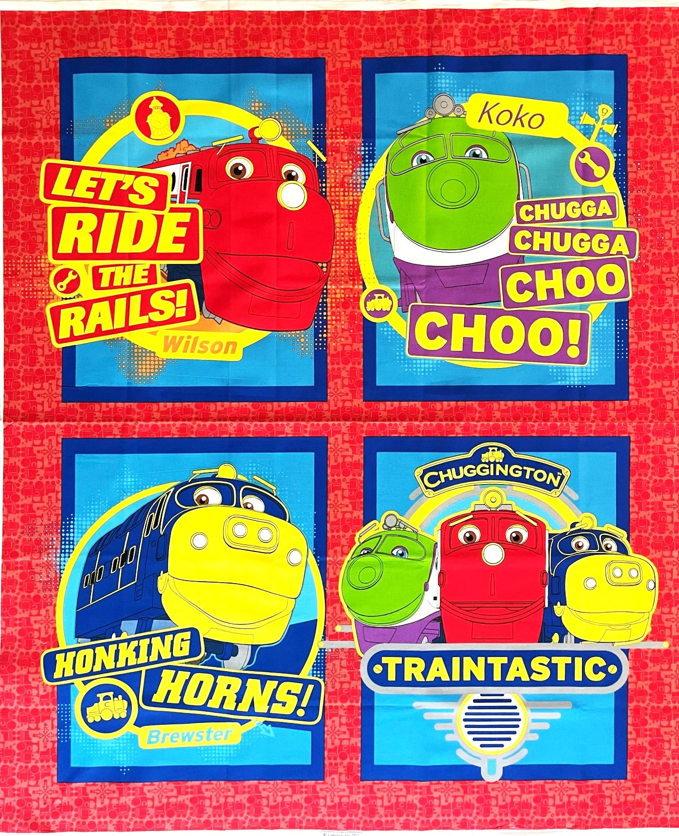 1 Panel - Chuggington Railroad Train Brewster Wilson & Koko Block ...