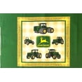 1 Panel - John Deere Farm Tractor Cotton Fabric Pillow Panel (Great for ...