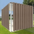 1 Panel Khaki Outdoor Curtain, 150W x 95L Inch - Waterproof Privacy Sun ...