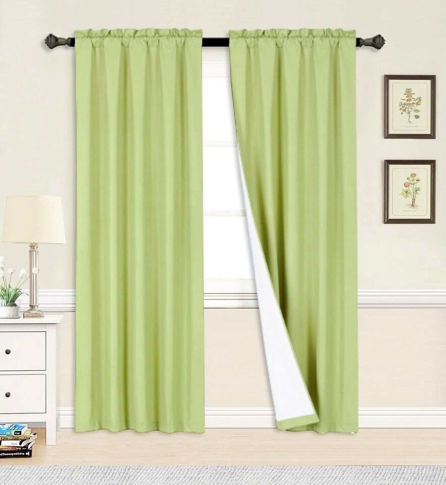 1 Panel Lined Blackout Window Curtain Treatment Drape Rod Pocket Light ...