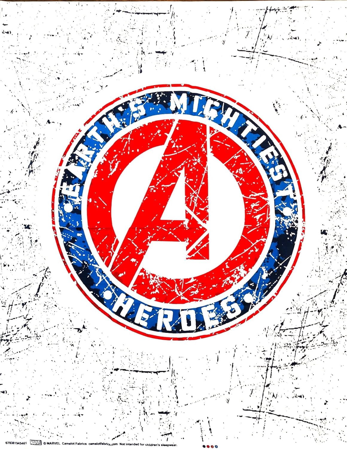 1 Panel - Marvel Avengers Earth's Mightiest Heros Cotton Fabric Panel ...