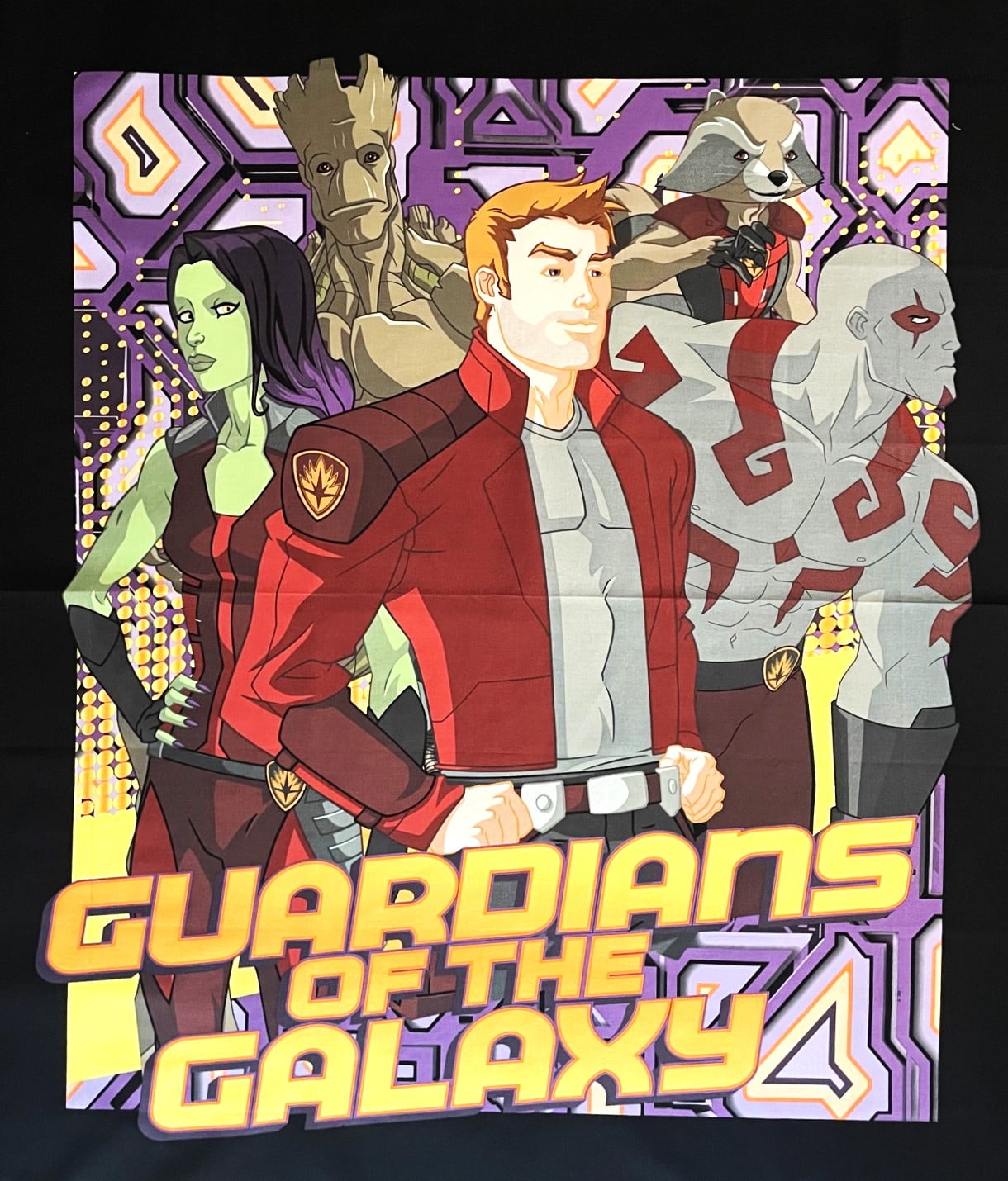 1 Panel - Marvel Guardians of the Galaxy Cotton Fabric Quilt Panel ...