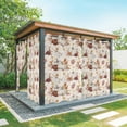 1 Panel Outdoor Curtains for Patio Waterproof 54"x84", Fall Pumpkins ...