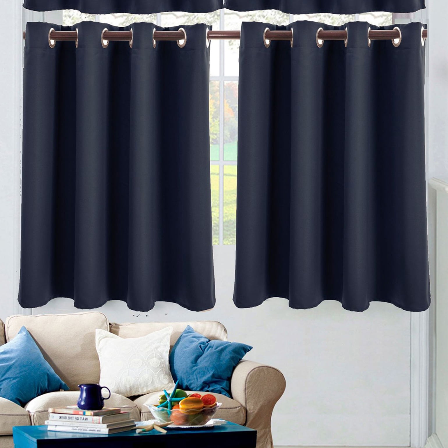 1 Panel Short Curtain Half Window Curtains for Bedroom RV Camper ...