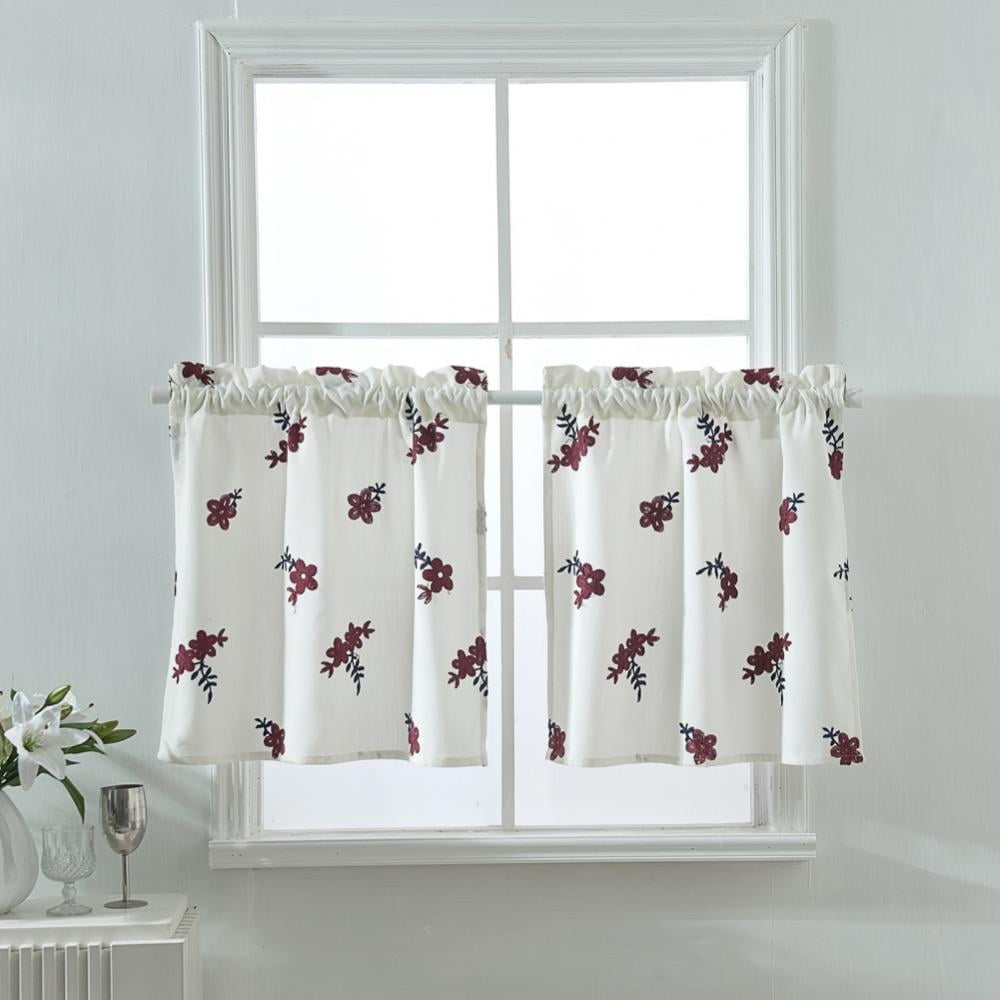 1 Panel Tiers Small Window Treatment Curtain Insulated Blackout Drape ...