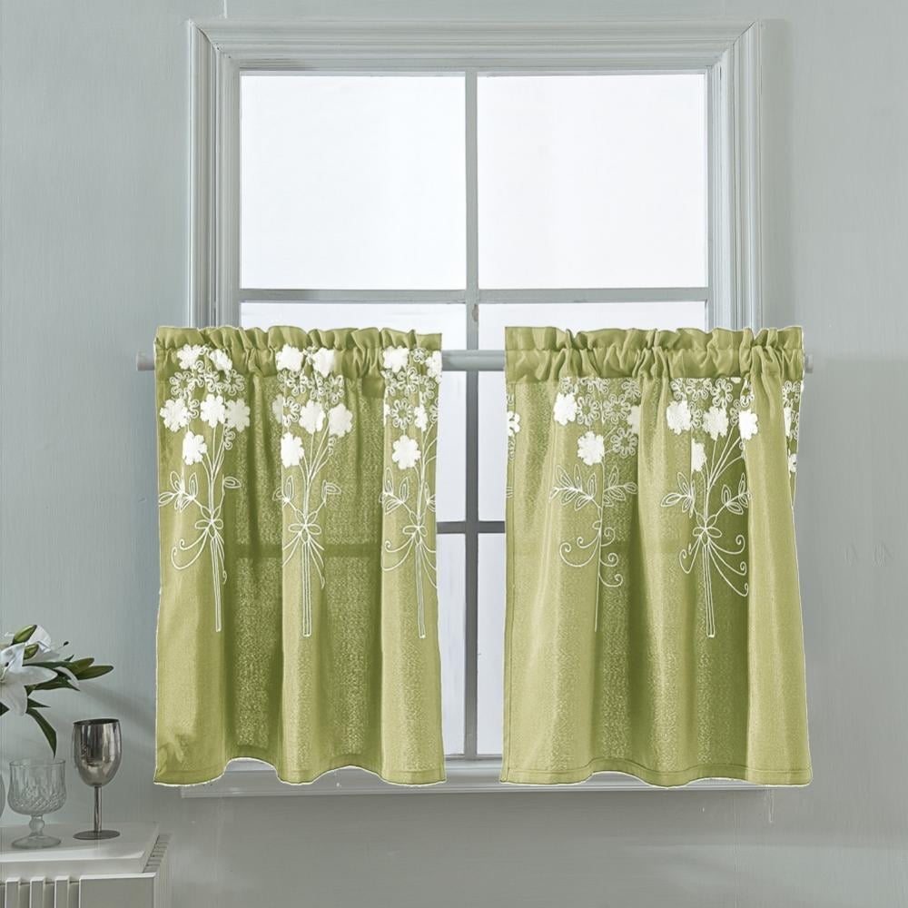 1 Panel Tiers Small Window Treatment Curtain Insulated Blackout Drape ...