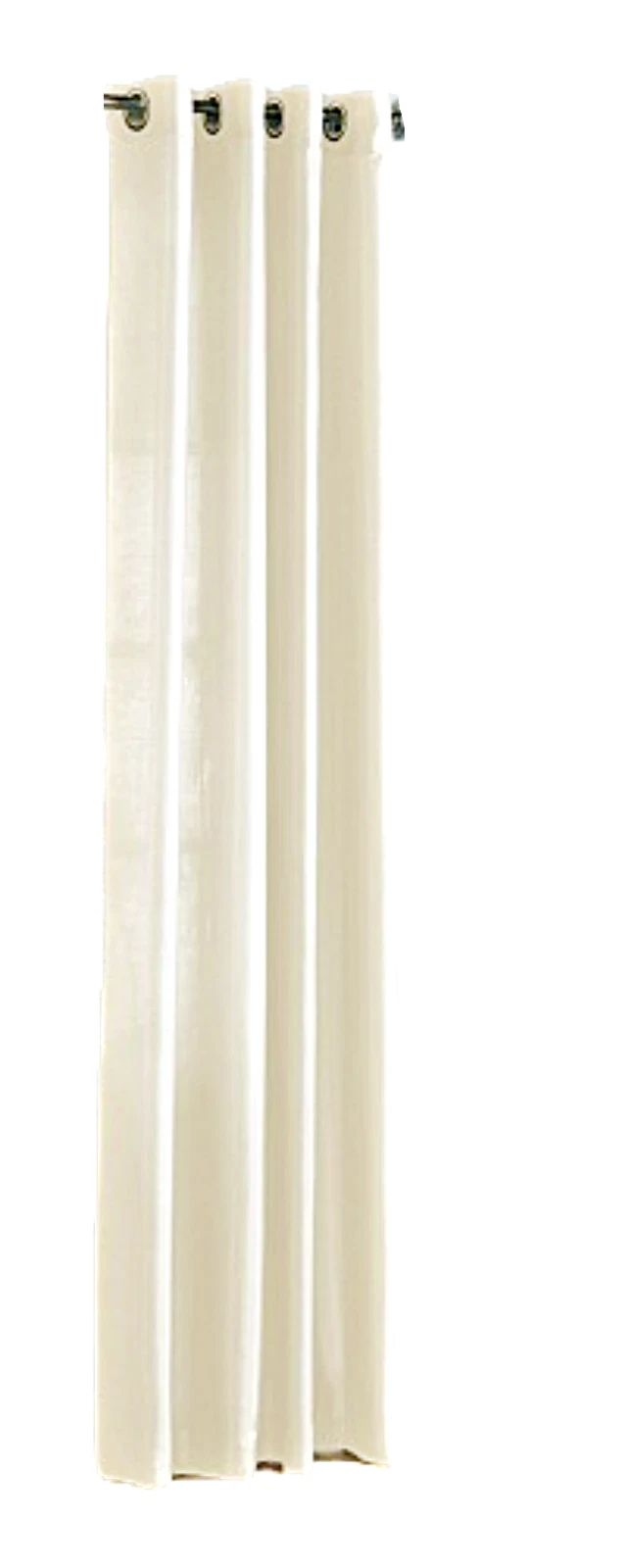 Gorgeous Home Linen Faux Silk Grommet Window Curtain, 52" x 84", Beige ...