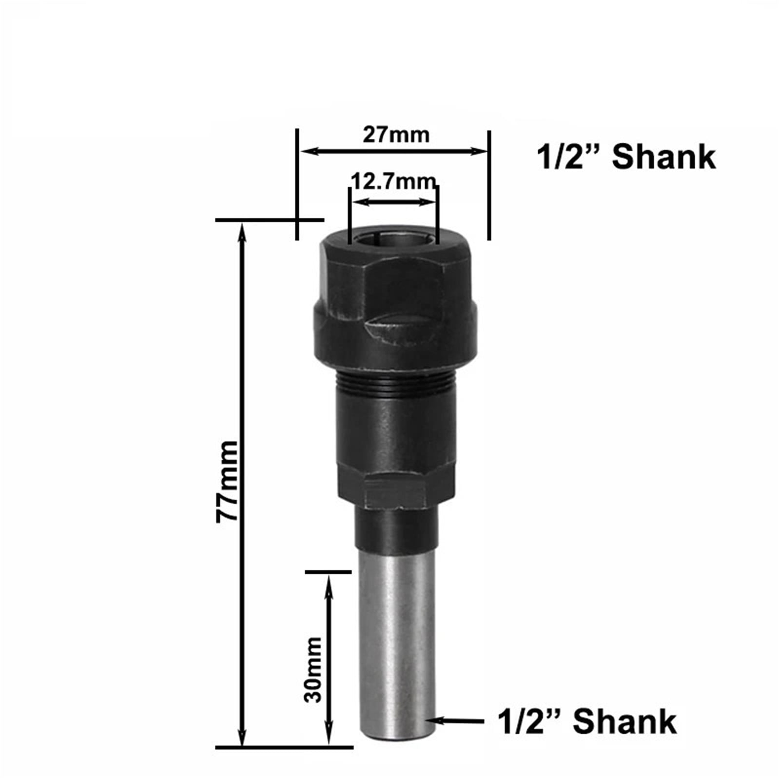 1 Pc 1/4" 8mm 12mm 1/2" Shank Bit Extension Rod Collet Engraving ...