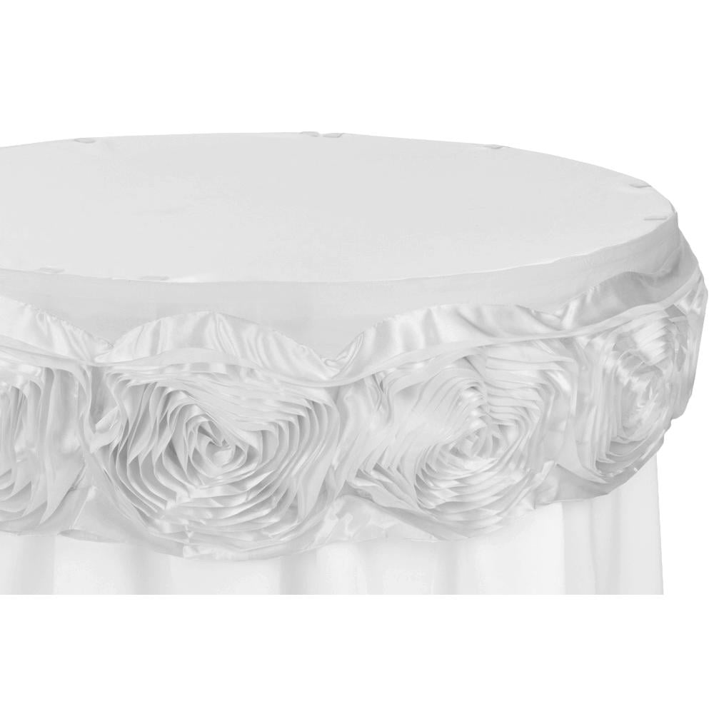 1 Pc, 17Ft X 13" Large Rosette Table Trim W/Velcro - White For Cake ...